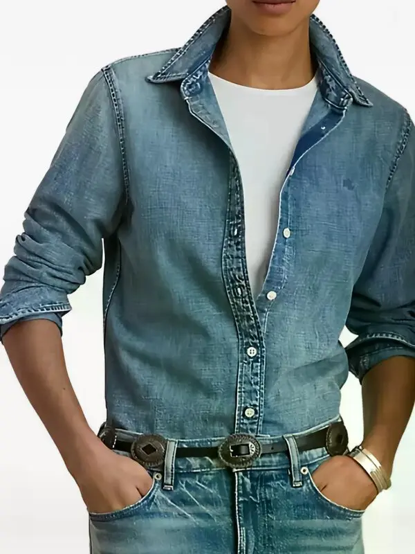 Ralph Lauren Logo-embroidered Denim Shirt