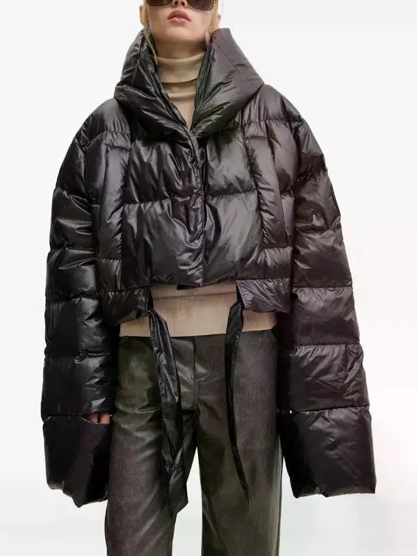 MMC STUDIO Quilted Hooded Jacket - Black