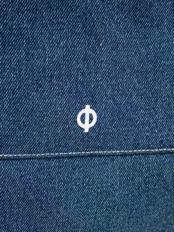 SAMSOE SAMSOE Logo-print Denim Tote Bag