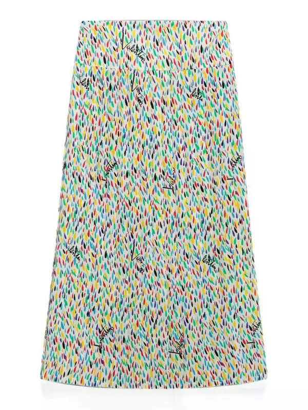 Valentino Garavani Logo-print Midi Skirt