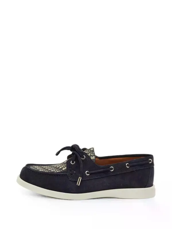 Dior Granville Oblique Boat Shoes - Blue