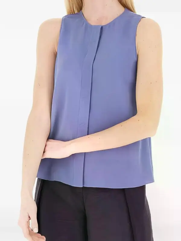Emporio Armani Button-back Sleeveless Top