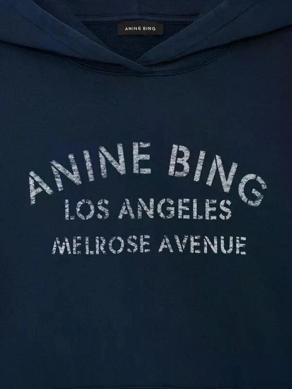 ANINE BING Harvey Logo Detail Hoodie