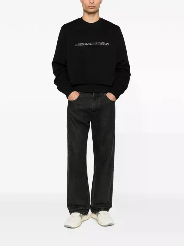 Emporio Armani Logo Print Cotton Sweatshirt