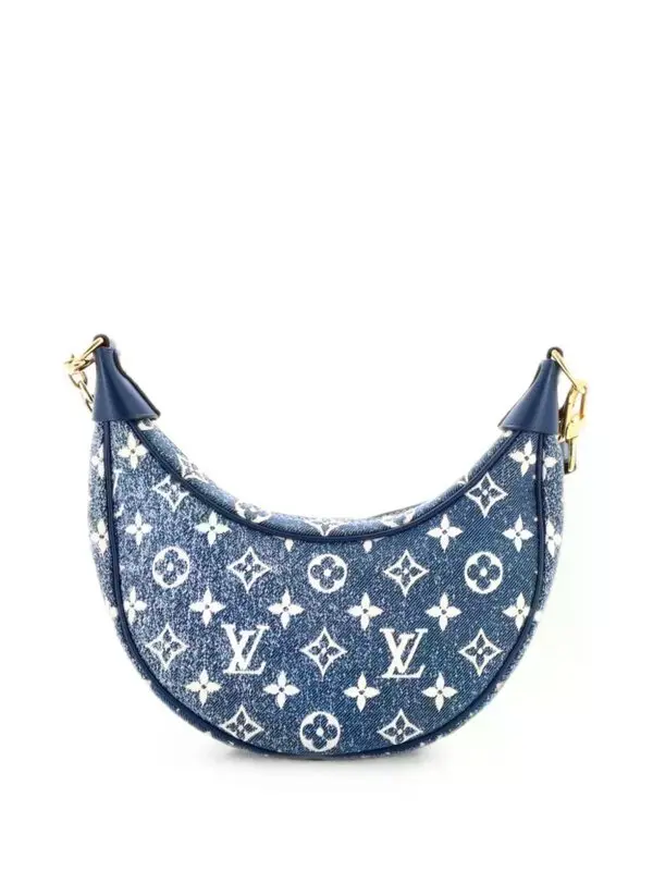 LOUIS VUITTON Loop Handbag Monogram Jacquard Denim Hobo Bag