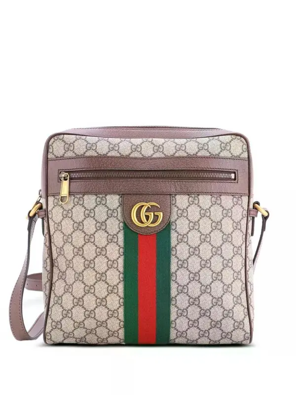 Gucci Ophidia Messenger Bag Gg Coated Canvas Medium - Brown