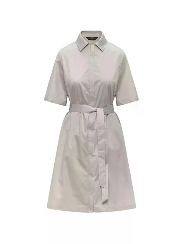 K-WAY Lizy Waterproof Belted Mini Dress - Neutrals