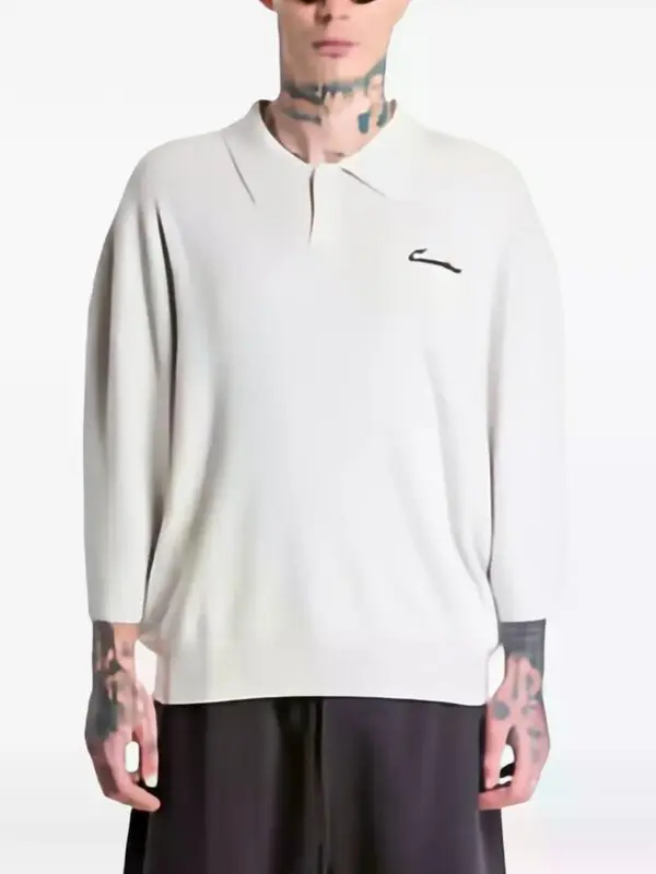 Fear Of God Essentials Logo-embroidered Polo Shirt - Neutrals