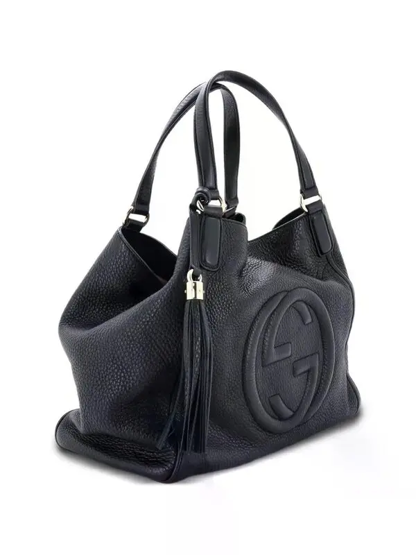 Gucci Soho Leather Shoulder Bag - Black