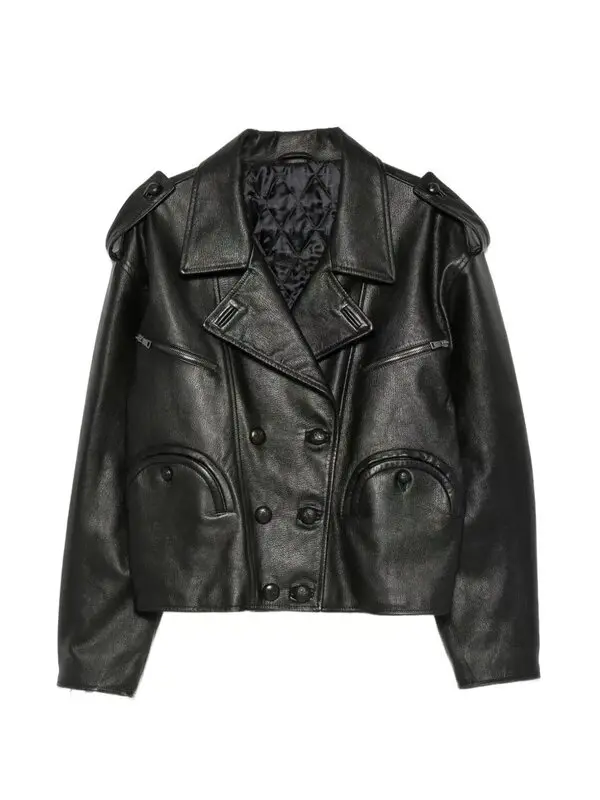 BLAZÉ MILANO Double-breasted Leather Jacket