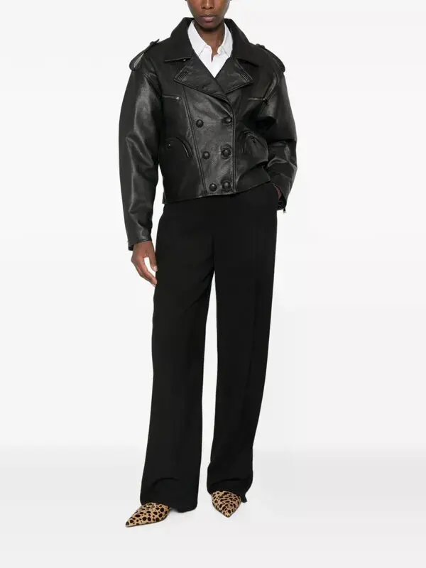 BLAZÉ MILANO Double-breasted Leather Jacket