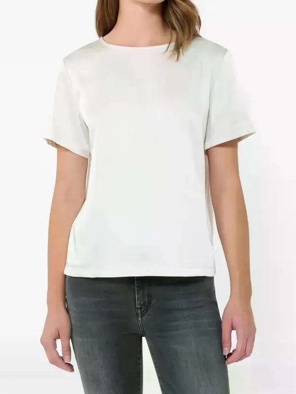 Max Mara Satin Keyhole-back T-shirt