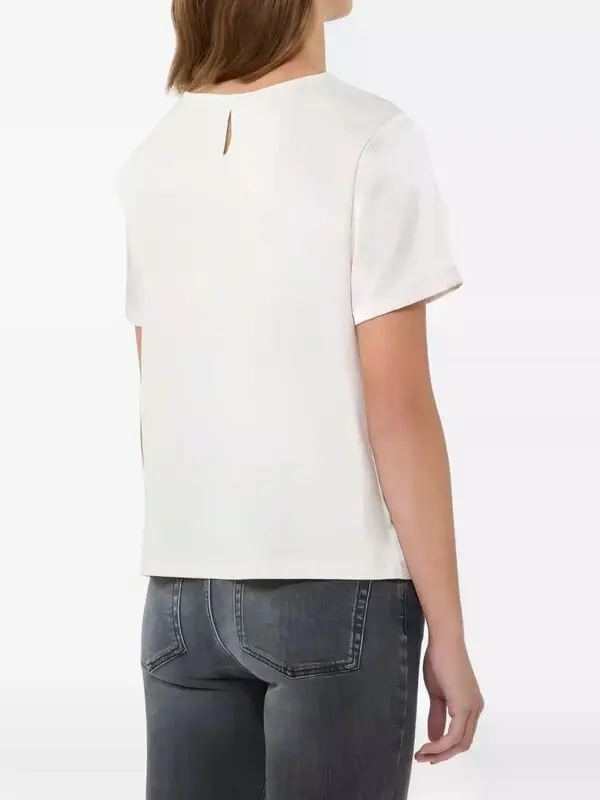 Max Mara Satin Keyhole-back T-shirt