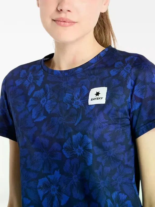 SAYSKY Floral Print Crewneck T-shirt
