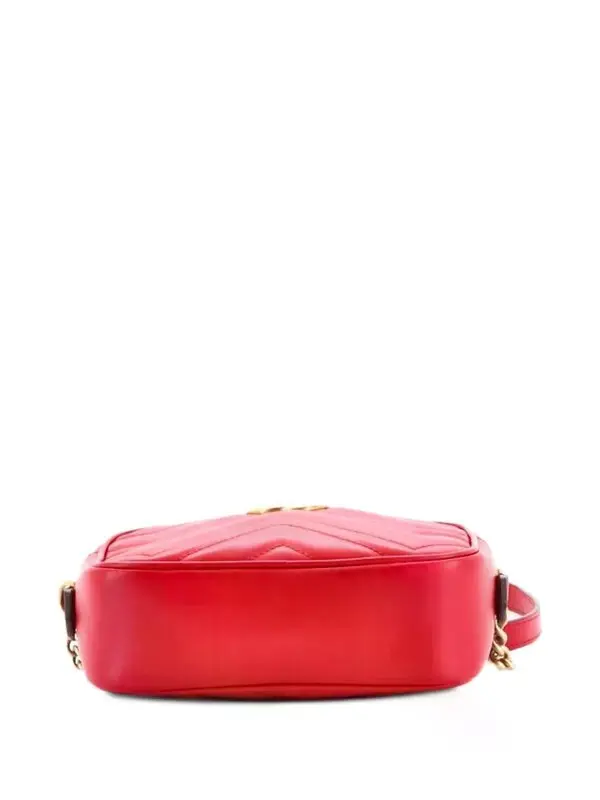 Gucci Matelassé Leather Mini Shoulder Bag - Red