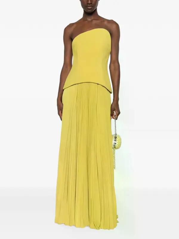 Solace London Britt Strapless Maxi Dress - Yellow