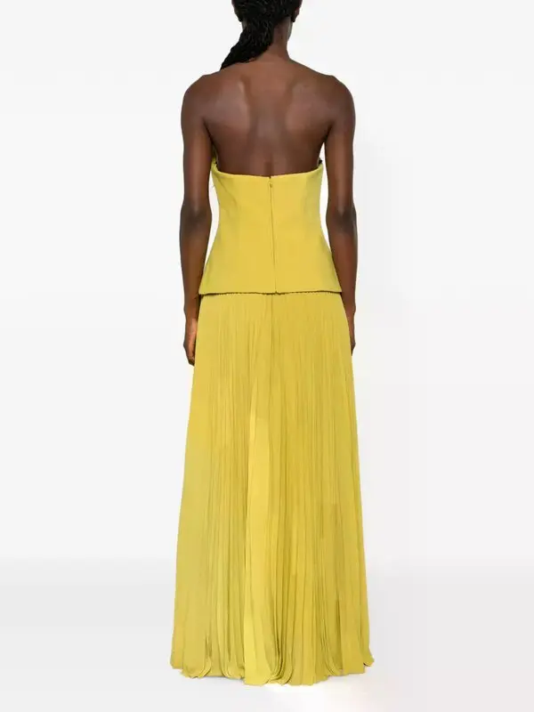 Solace London Britt Strapless Maxi Dress - Yellow