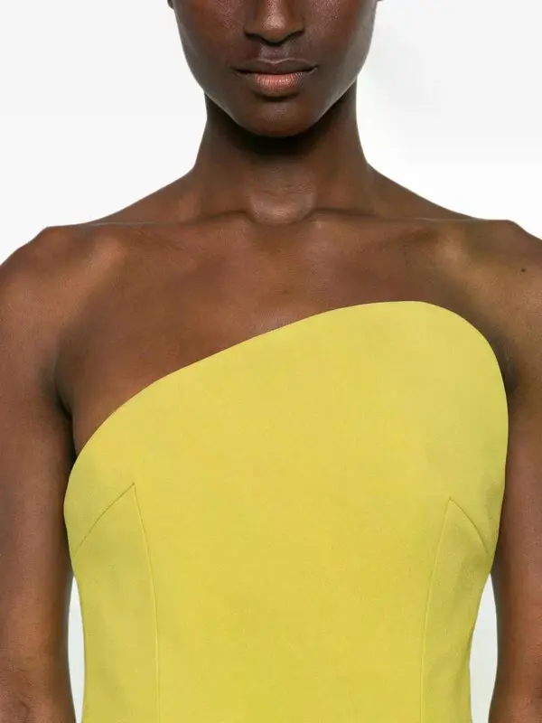 Solace London Britt Strapless Maxi Dress - Yellow
