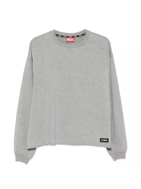 DIESEL® Patricia Logo Patch Crewneck Sweatshirt - Grey