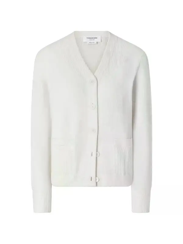 Thom Browne 4-bar Trompe L'oeil Cardigan - White