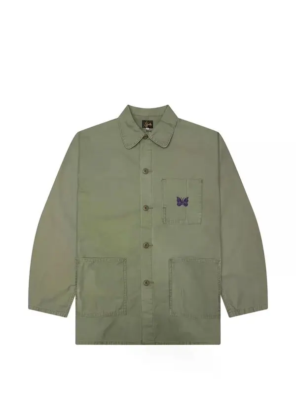 Needles Reversed Sateen Butterfly-embroidered Jacket - Green