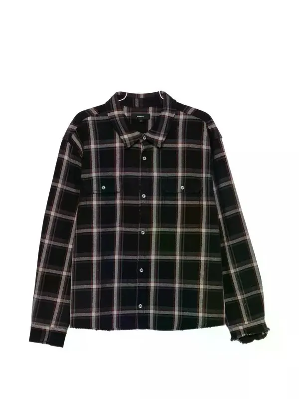 PURPLE BRAND Check-pattern Cotton Shirt