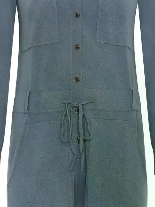 EMERSON RENALDI Drawstring Button-front Jumpsuit - Blue