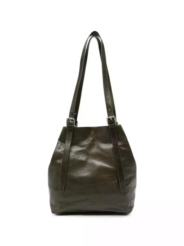 AUTENTICA 504 Leather Shoulder Bag With Buckle Detail