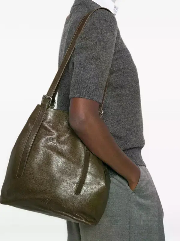 AUTENTICA 504 Leather Shoulder Bag With Buckle Detail