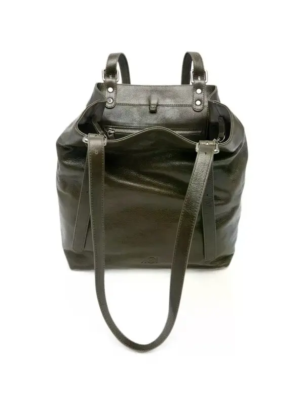 AUTENTICA 504 Leather Shoulder Bag With Buckle Detail