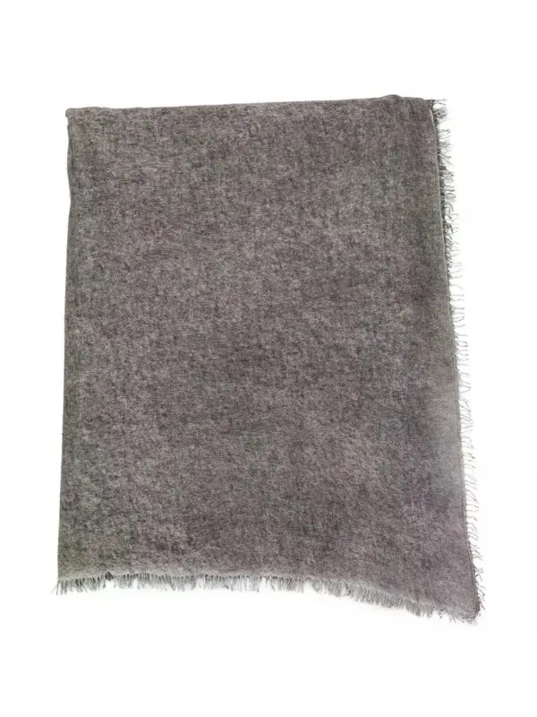 Avant Toi Frayed-edge Scarf - Grey