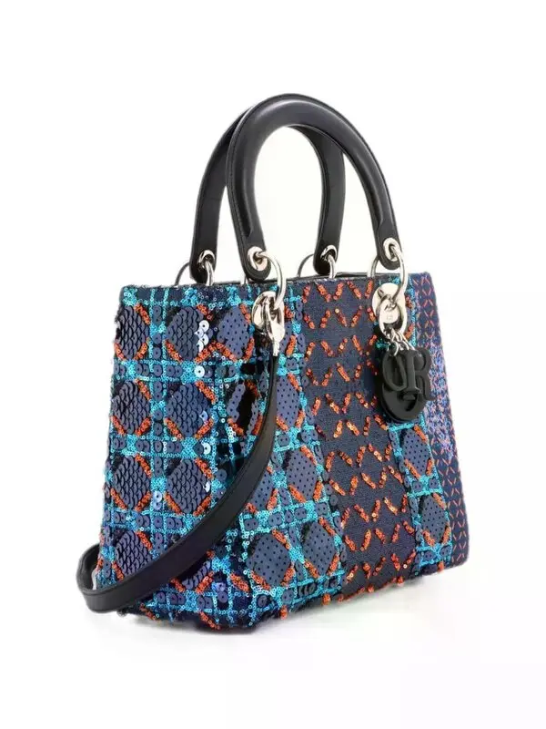 Dior Lady Bag Sequin Jacquard Medium Satchel