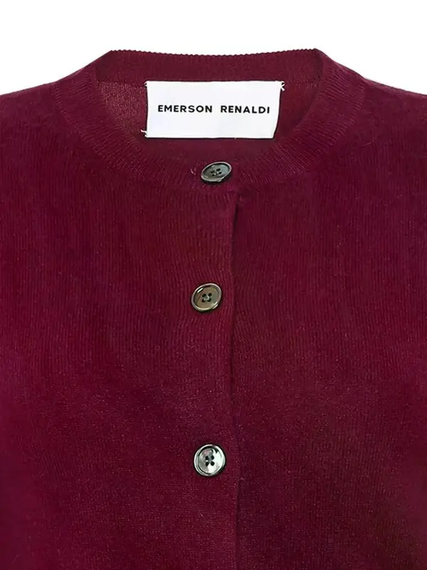 EMERSON RENALDI Burgundy Knitted Cardigan