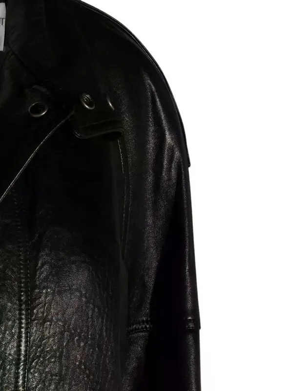 Saint Laurent Crinkled-leather Jacket