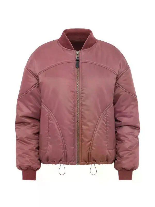 Bacon Padded-design Bomber Jacket - Pink