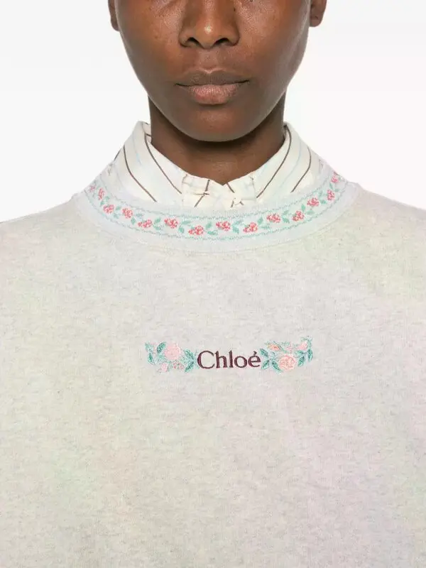 Chloé Floral-embroidered Sweatshirt