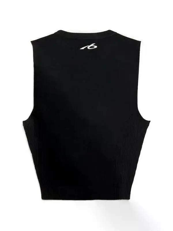 Balenciaga Cropped Tank Top - Black