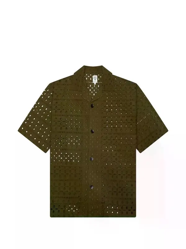 SOUTH2 WEST8 Cabana Eyelet-embroidered Shirt - Green