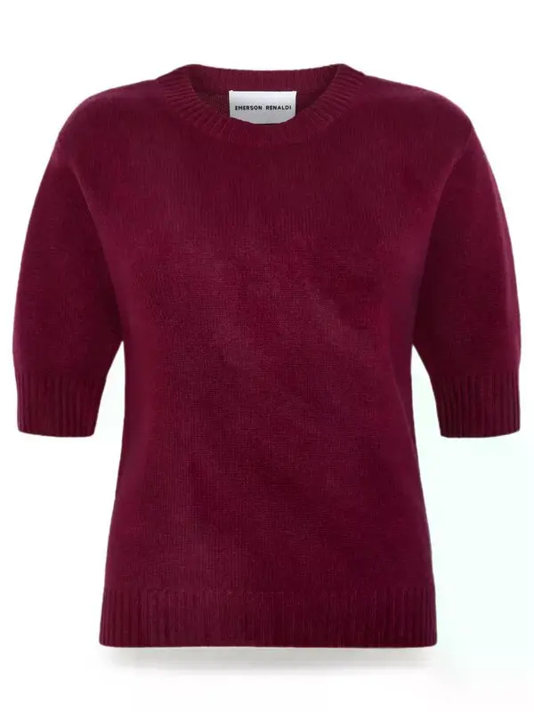 EMERSON RENALDI Short-sleeve Ribbed-trim Sweater