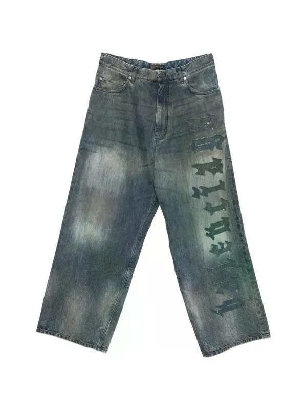 Balenciaga Faded-effect Wide-leg Jeans