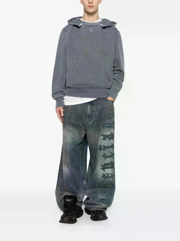 Balenciaga Faded-effect Wide-leg Jeans