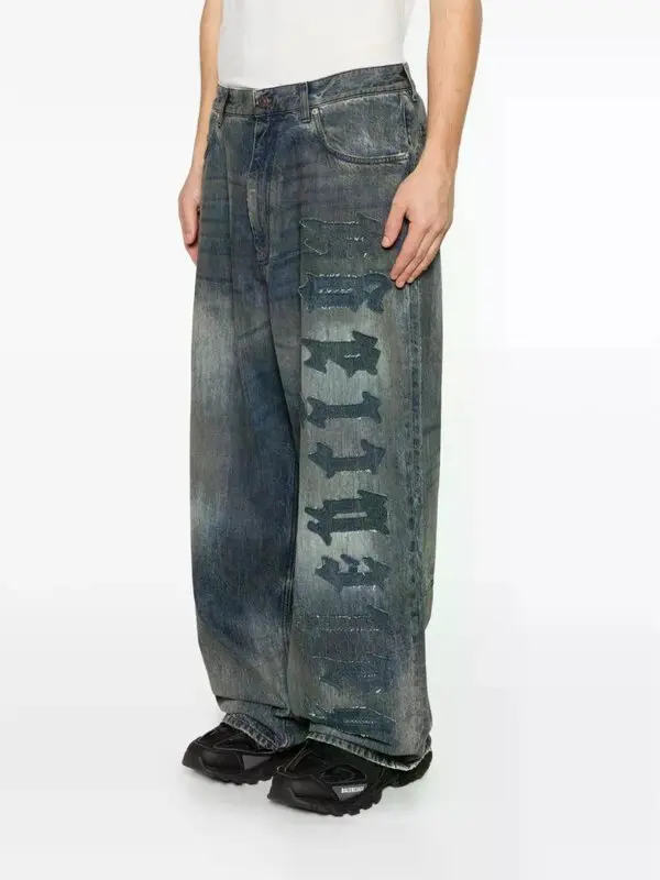 Balenciaga Faded-effect Wide-leg Jeans