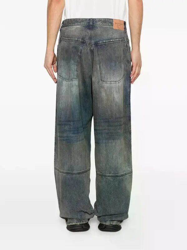 Balenciaga Faded-effect Wide-leg Jeans
