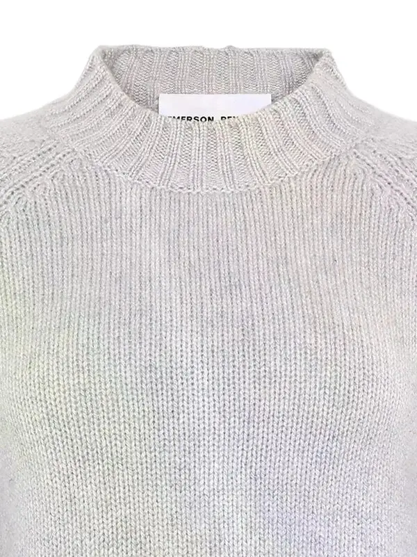 EMERSON RENALDI Mock Neck Raglan Sleeve Sweater - Grey