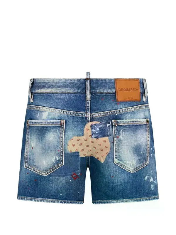 Dsquared2 Distressed Paint-splatter Shorts