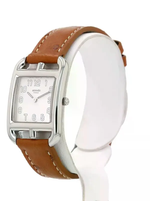 Hermès 2000s Cape Cod Rectangular 34mm Watch - White
