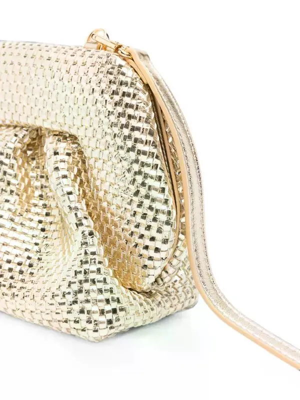THEMOIRE Woven Effect Ruched Clutch Bag