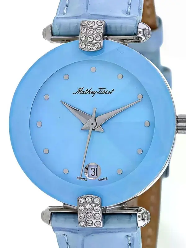 MATHEY TISSOT Pyramide 33mm Watch With Crystal-embellished Lugs