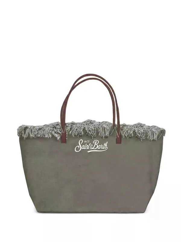 MC2 SAINT BARTH City Fringe-trim Tote Bag - Green