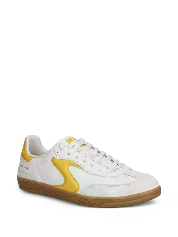 Sketchers Contrast Panel Lace-up Sneakers - White